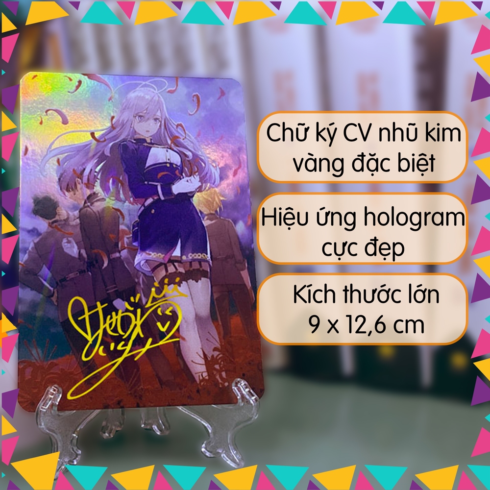 Ảnh Card hologram in chữ ký CV - 86 - Eighty Six - Card anime | Shopee ...