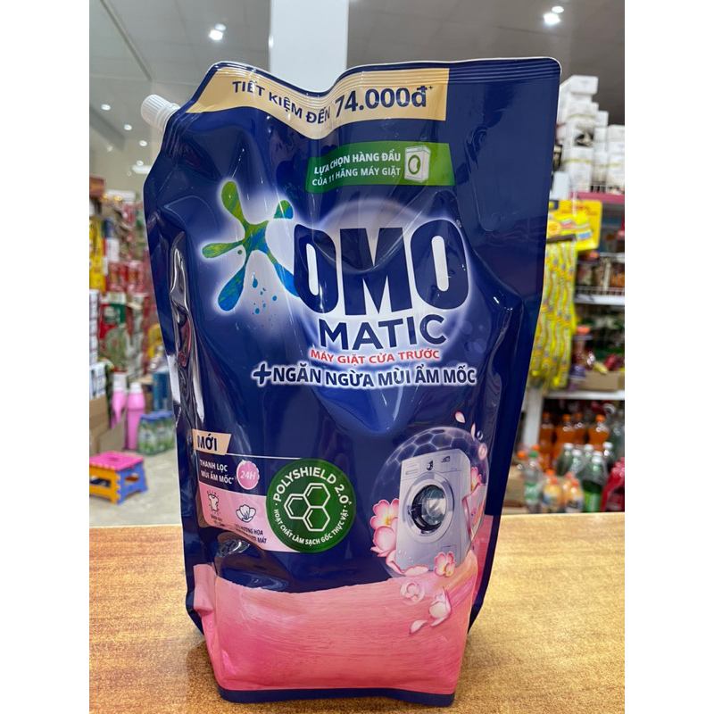 Nước giặt Omo matic Ngăn mùi ẩm mốc dùng cho máy cửa trước túi lớn3,6kg | Shopee Việt Nam