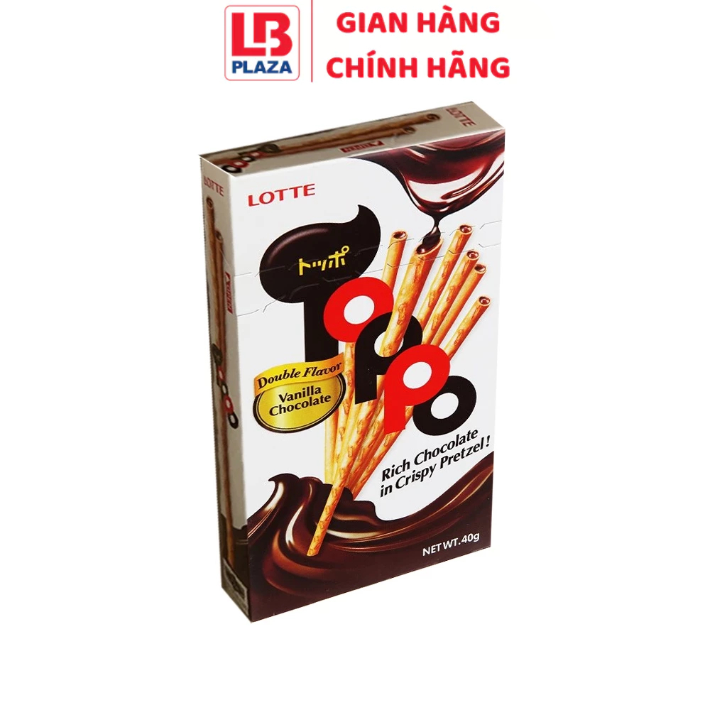 Bánh que Toppo Lotte hương vani nhân socola 40g | Shopee Việt Nam