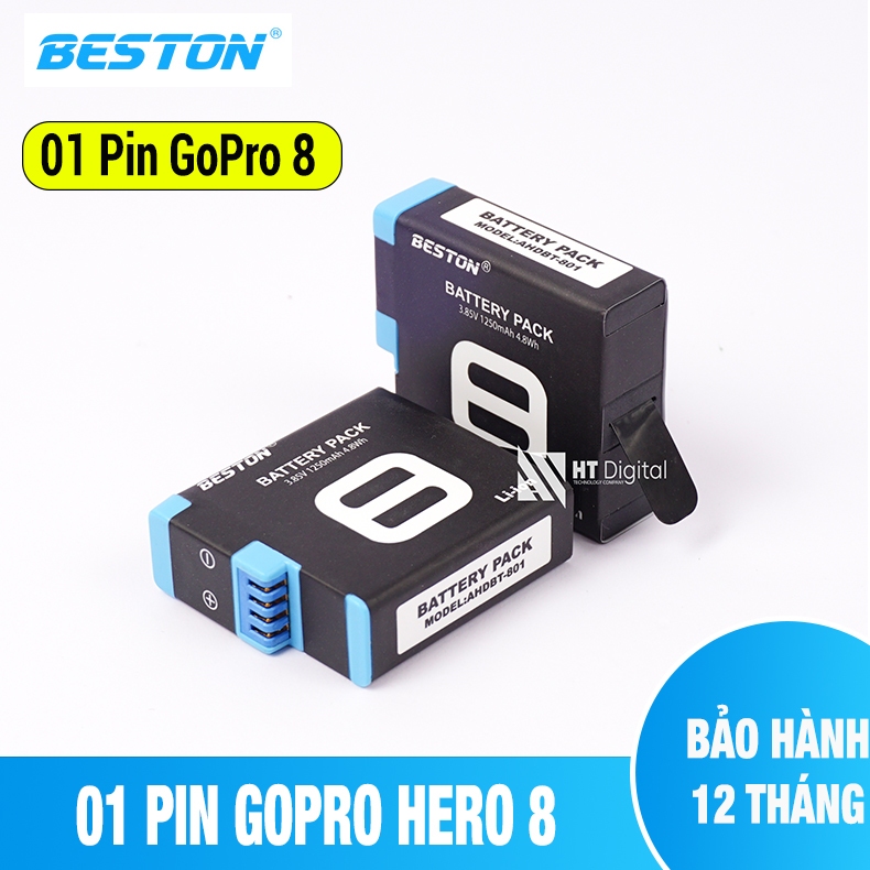 Pin Sạc Máy Quay GoPro Hero 5 6 7 8 9 10 11 12 Beston kèm dock sạc 3 ...