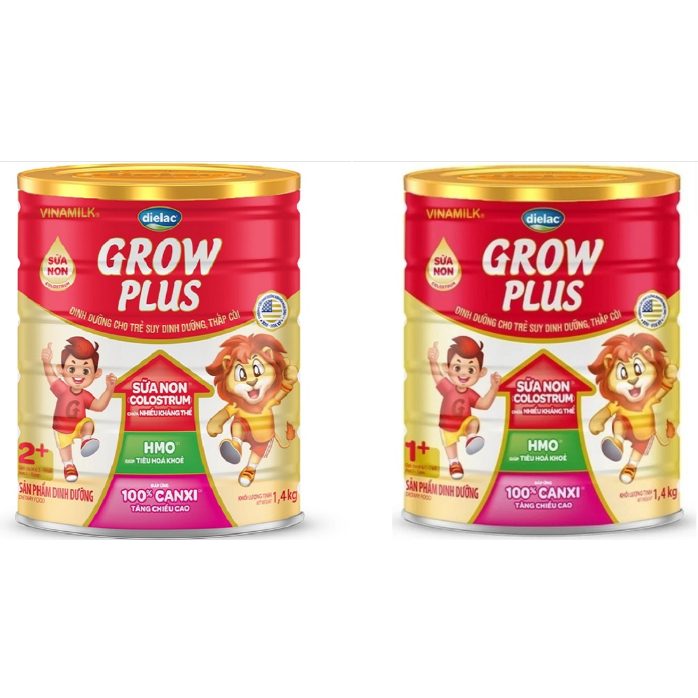 Vinamilk Dielac Grow plus 1+ và 2+ lon 1.4kg và 850g | Shopee Việt Nam