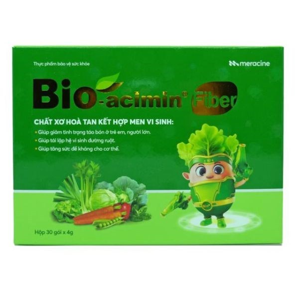 Cốm Bio-acimin Fiber bổ sung lợi khuẩn và chất xơ hộp 30 gói x 4g ...