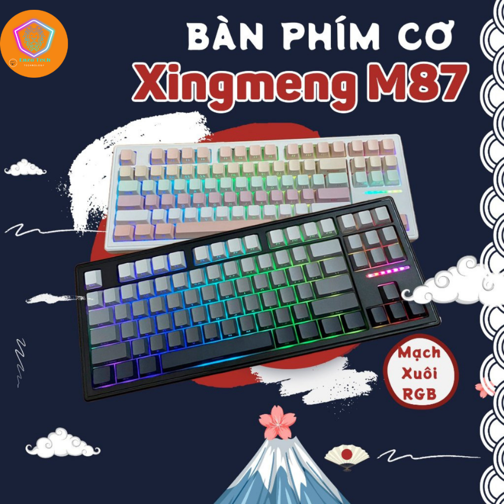 BÀN PHÍM CƠ XINMENG M87 MẠCH XUÔI LED RGB | Shopee Việt Nam