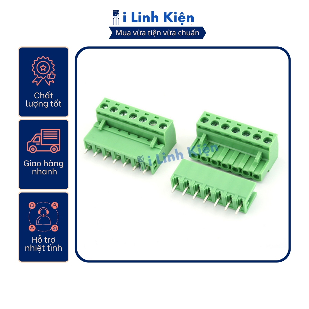 Cầu đấu 7P 2EDG5.08-7P 5.08mm xanh cong xanh thẳng | Shopee Việt Nam