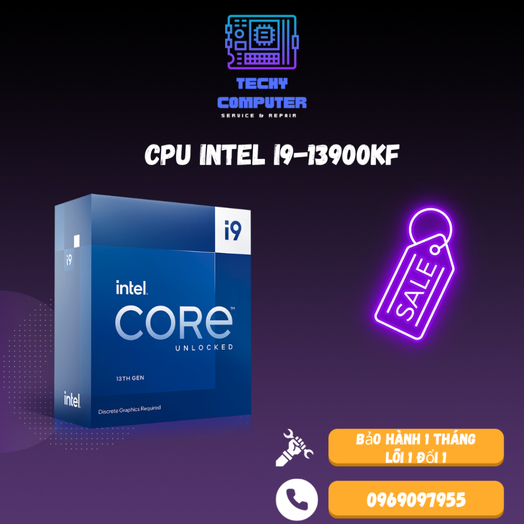 CPU INTEL CORE I9-13900KF (3.0GHZ TURBO UP TO 5.8GHZ, 24 NHÂN 32 LUỒNG ...