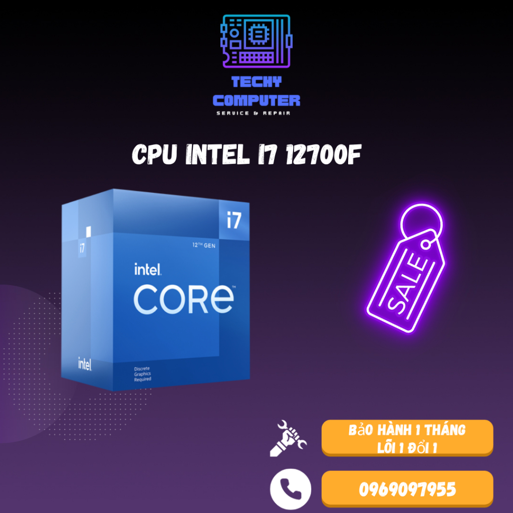 CPU INTEL CORE I7-12700F (UP TO 4.8GHZ, 12 NHÂN 20 LUỒNG, 25MB CACHE ...