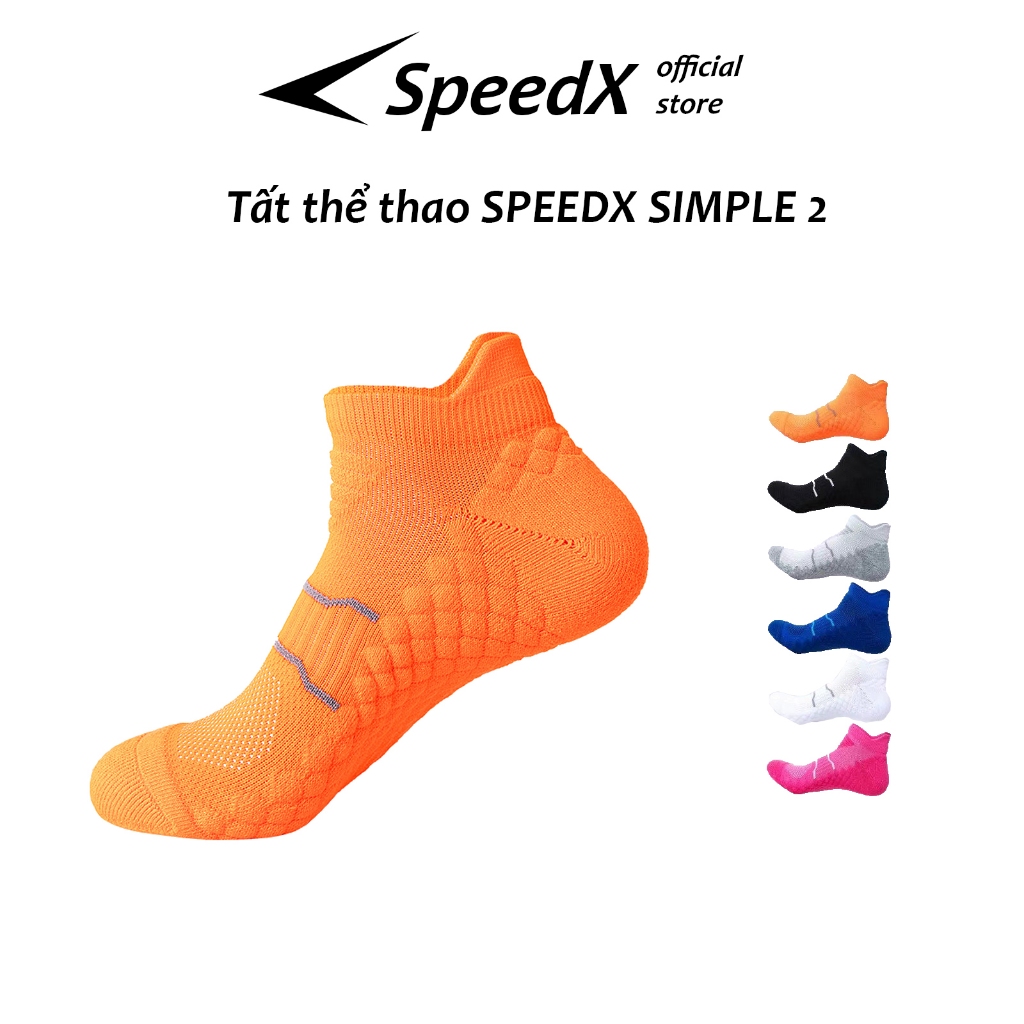 Tất vớ thể thao, chạy bộ, đá bóng, tập gym nam nữ SPEEDX SIMPLE 2 đệm ...