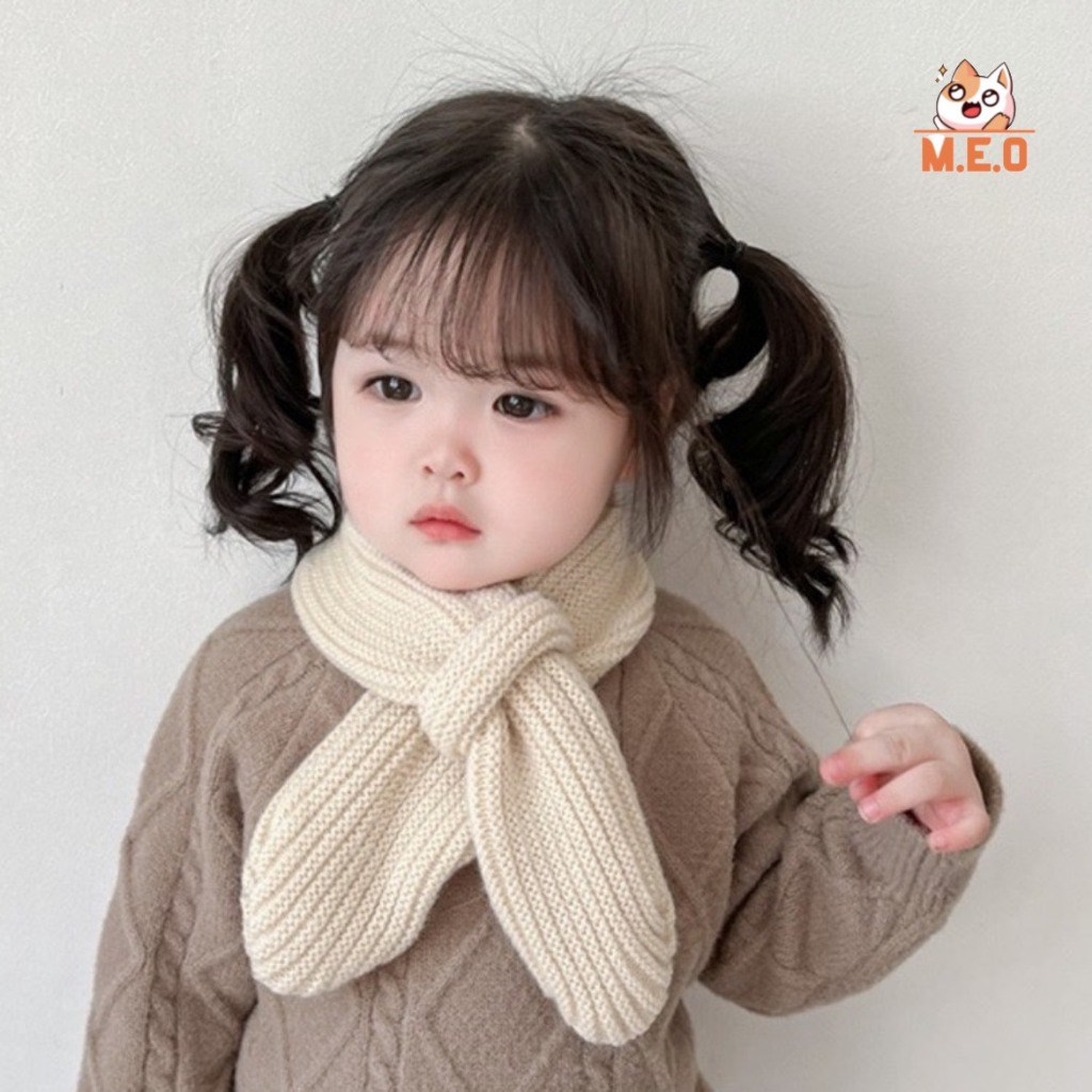 [ Freeship ] Khăn len cho bé, Khăn Quàng Cổ cài chéo phong cách hàn ...