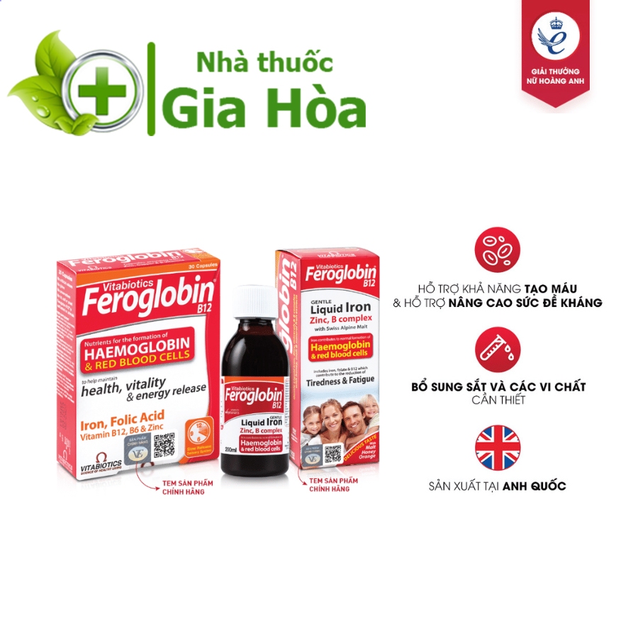[CHÍNH HÃNG] Siro (Liquid) / Viên uống bổ sung sắt Vitabiotics ...