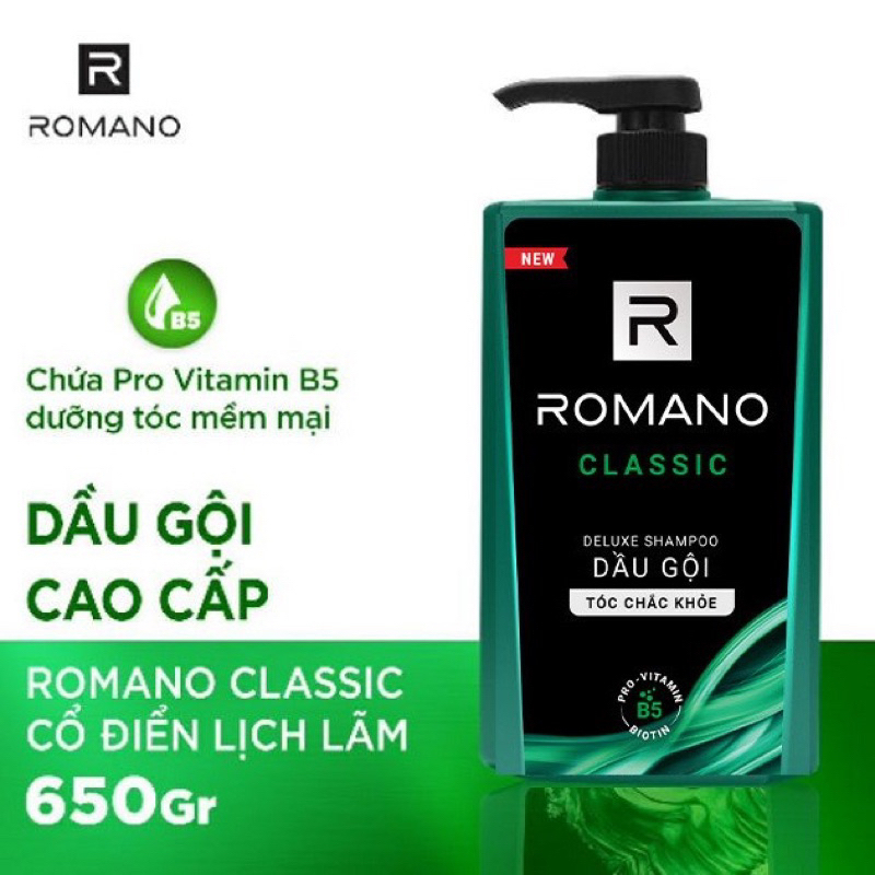 Dầu Gội Hương Nước Hoa Tóc Chắc Khỏe Romano Classic Deluxe Shampoo chai ...