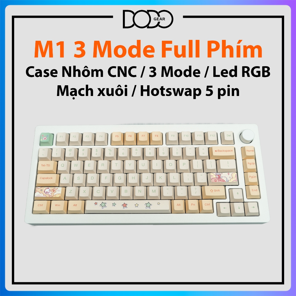 Bộ kit bàn phím cơ MonsGeek M1W M7W 3 mode vỏ nhôm CNC led RGB mạch ...