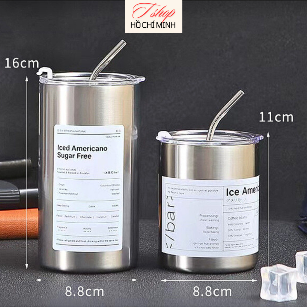 Ly giữ nhiệt HOHO inox 304 iced americano, Cốc giữ nhiệt lâu, không gỉ 600ml Tshop | Shopee Việt Nam