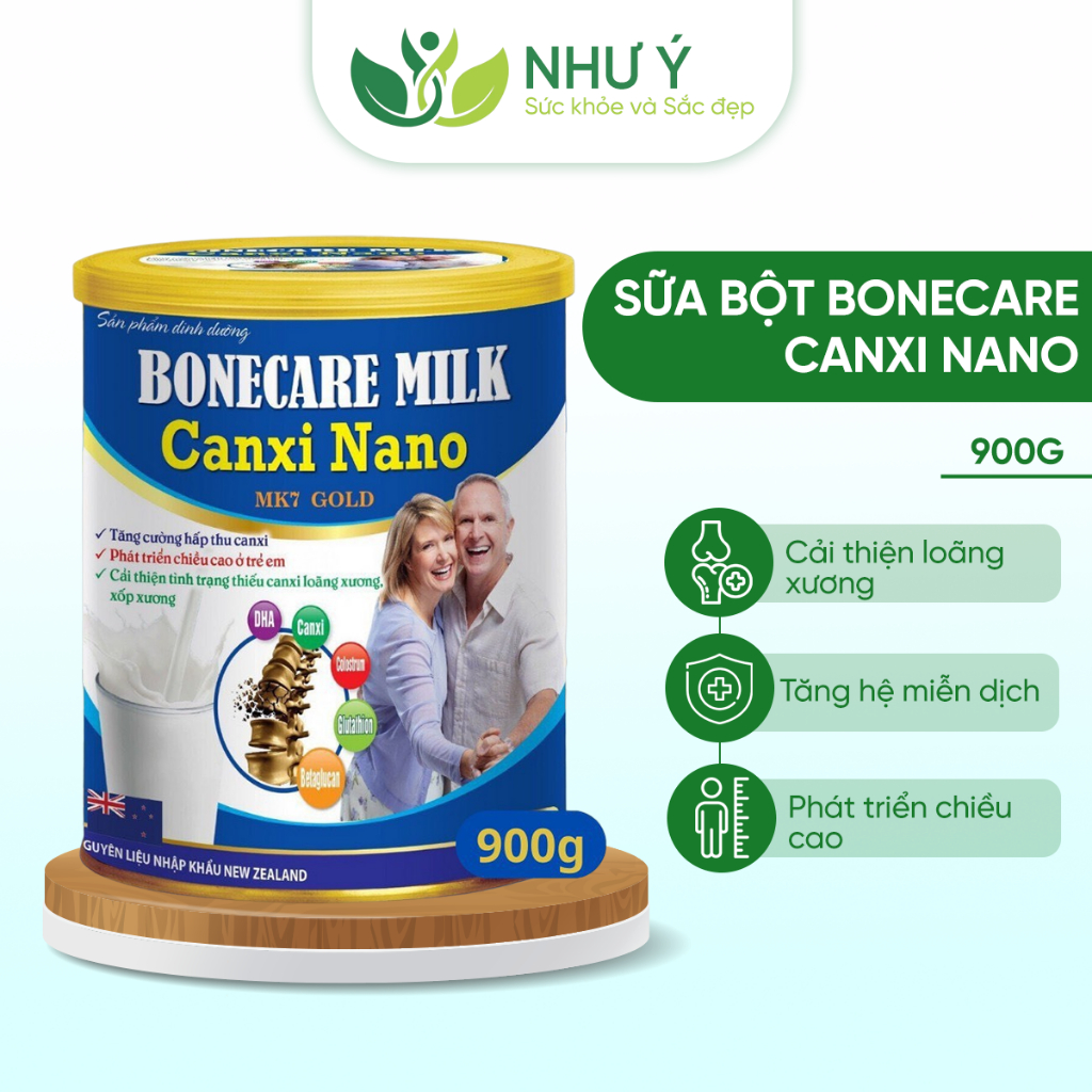 Sữa xương khớp BONECARE MILK CANXI NANO MK7 Gold giúp tăng cường hấp thu canxi và phát triển ...
