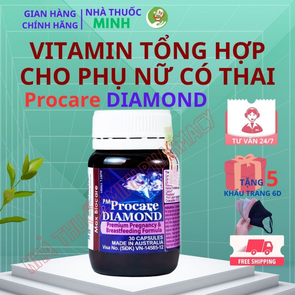Vitamin Tổng Hợp Cho Phụ Nữ Có Thai Và Cho Con Bú -PM Procare Diamond ...