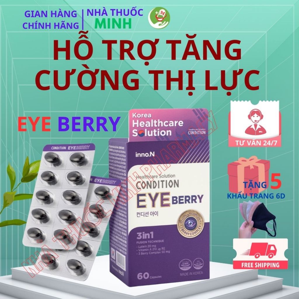 Viên uống bổ mắt, tăng cường thị lực Condition Eye Berry - Xuất xứ Hàn ...