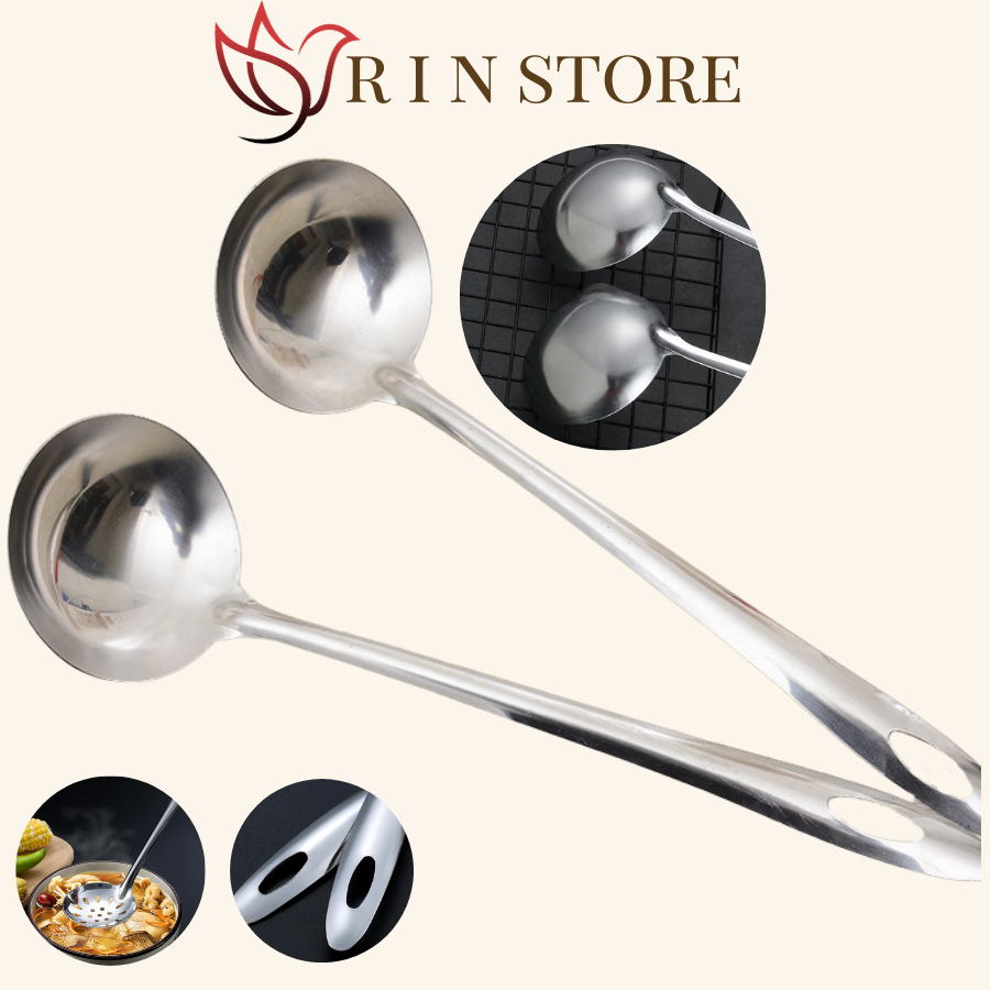 Vá Múc Canh Muôi Múc Canh Cán Dài 20cm Inox 304 Không Gỉ Để Múc Chè Chế ...