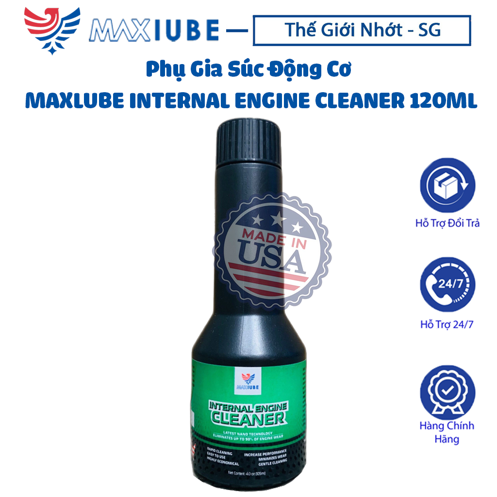 Phụ Gia Súc Rửa Động Cơ Xe Máy MAXLUBE INTERNAL ENGINE CLEANER 120ML ...