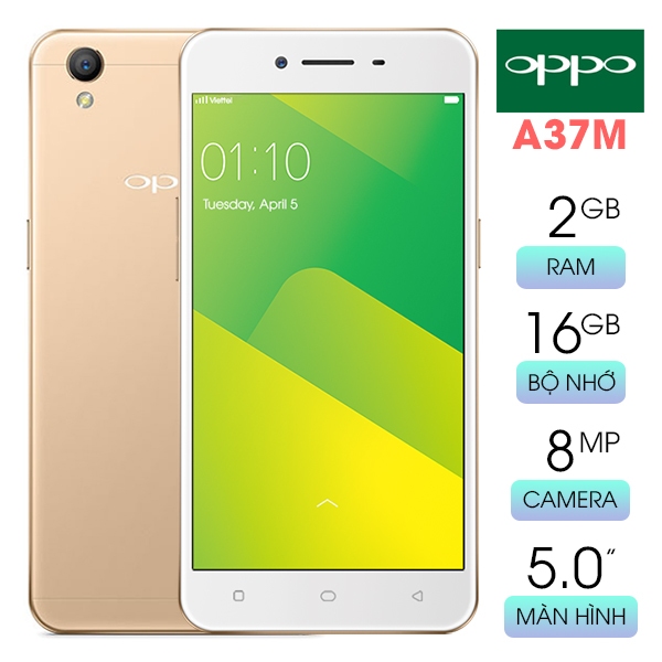 Điện thoại Oppo A37 RAM 2GB bộ nhớ 16GB - tặng ốp lưng, sạc | Shopee ...