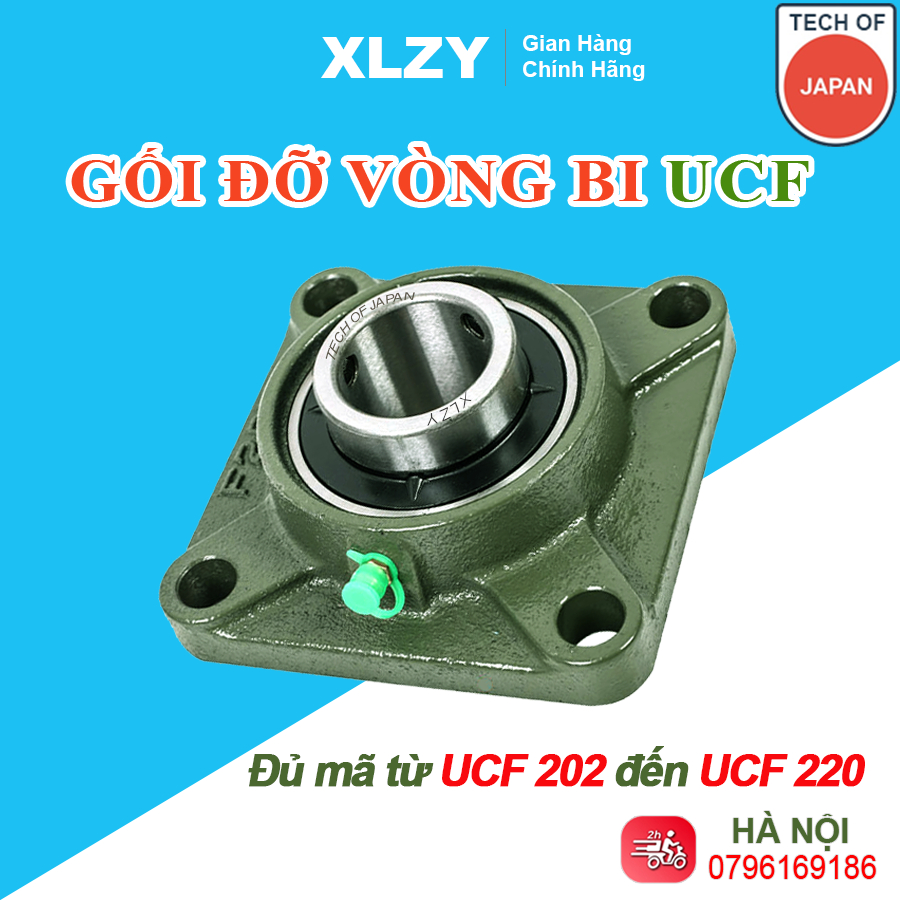 Gối đỡ vòng bi XLZY UCF202 UCF203 UCF204 UCF205 Gối đỡ bạc đạn gang đúc nguyên khối | Shopee ...