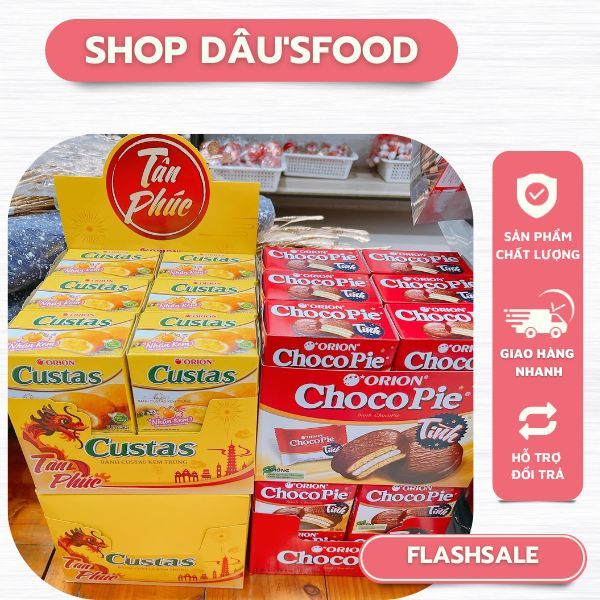 Bánh Chocopie/ Custas/ Cosy/ Tippo / Hura Dâu Lễ 792g (khay gồm 12 hộp ...