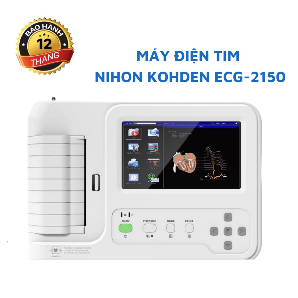 Máy điện tim 3 cần Nihon kohden Model ECG 2150 Nhật bảo hành chính hãng ...