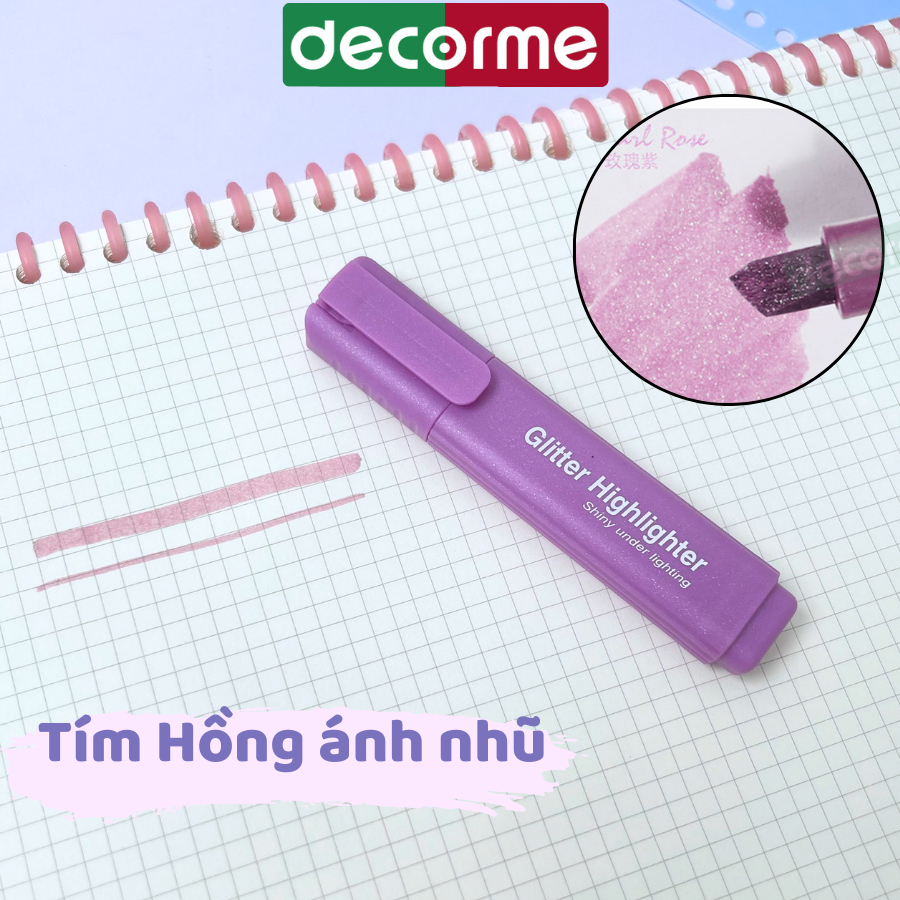 Bút highlight Decorme 18 màu bút đánh dấu highlight dạ quang nhiều màu ...