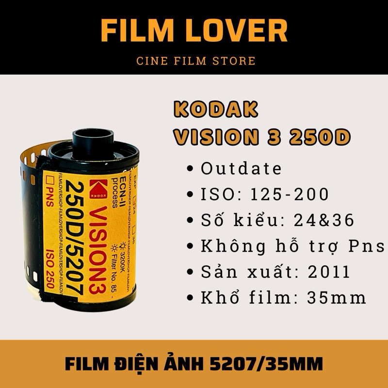 Film điện ảnh Kodak Vision 3 250D 5207 (Outdate)_mã 201 | Shopee Việt Nam