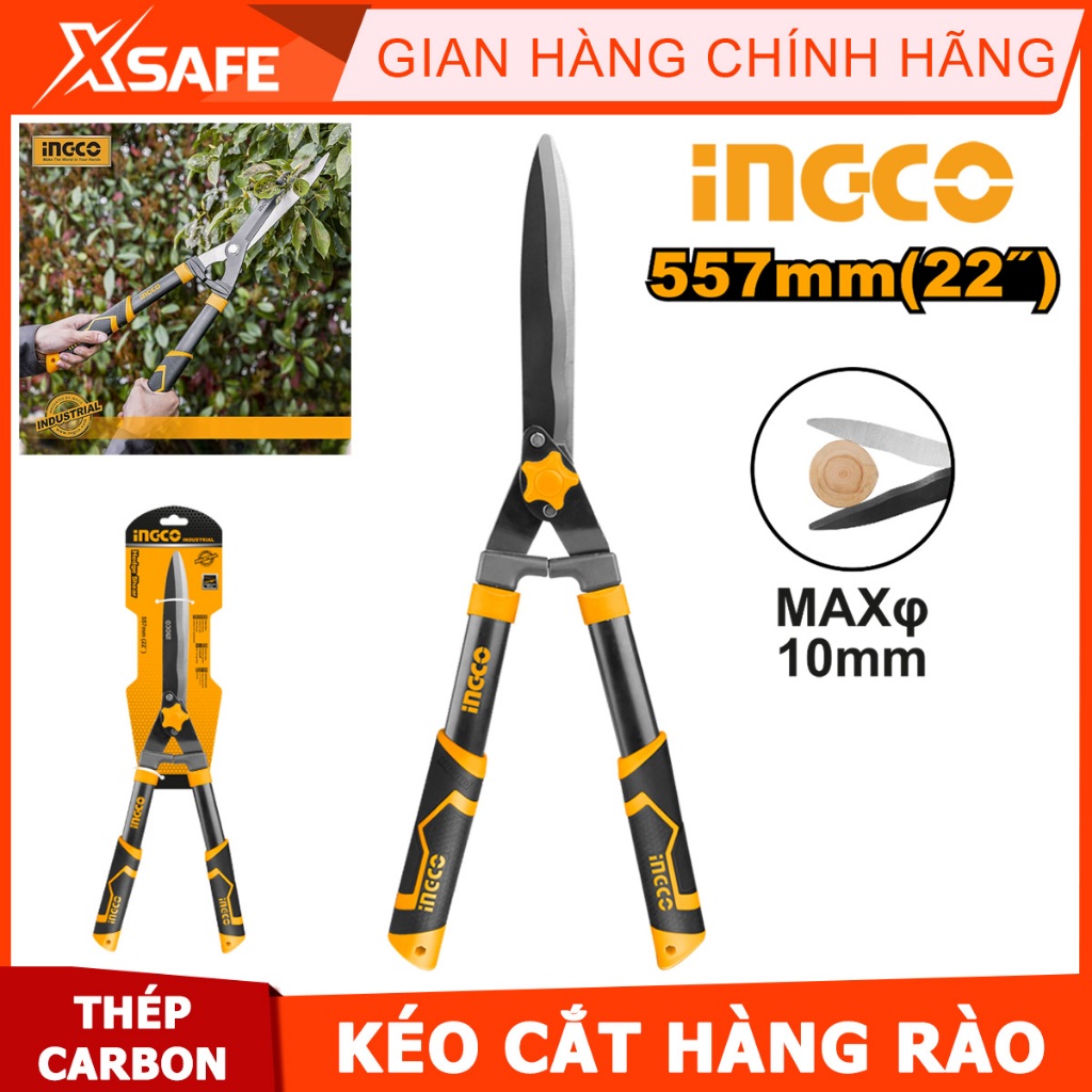 Kéo cắt tỉa cây cảnh INGCO HHS6301 23.5inch, thép carbon 55 sơn phủ ...