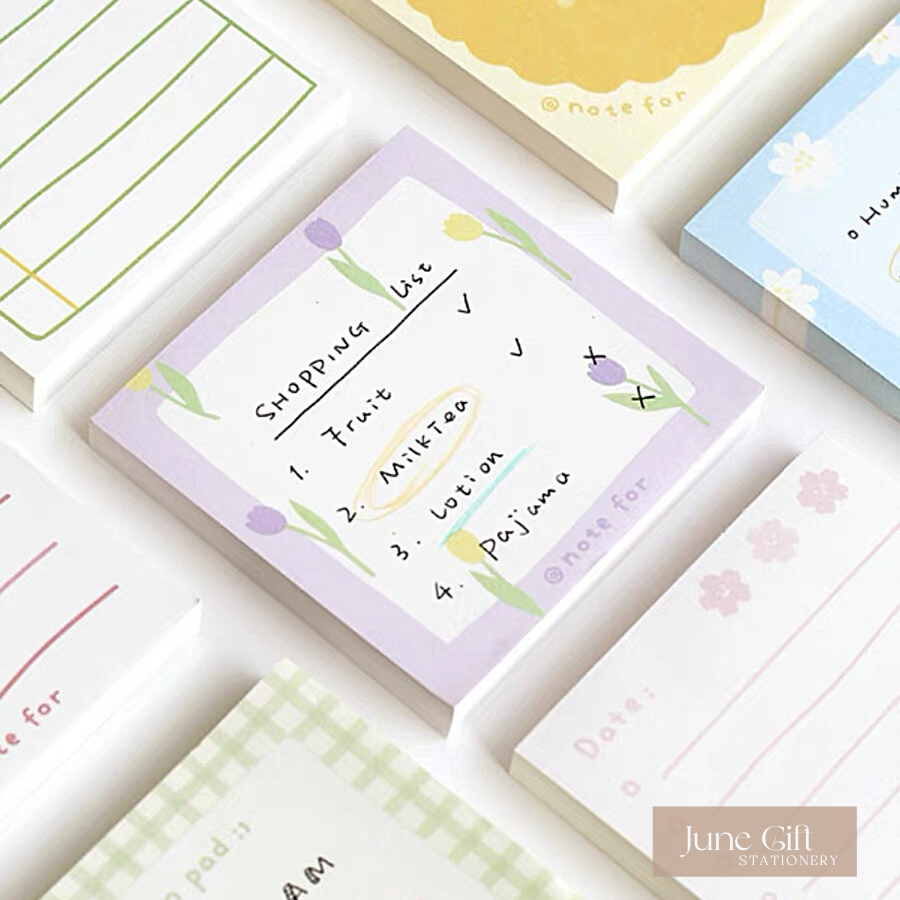 Set 100 giấy note, giấy ghi chú họa tiết xinh xắn màu pastel | Shopee ...