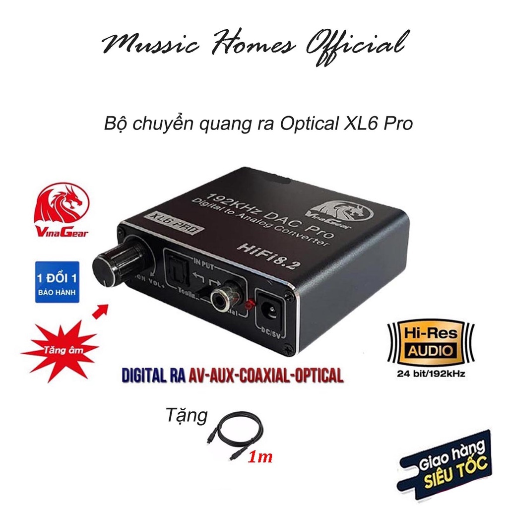 Bộ chuyển quang Optical sang Audio AV - R/L, Digital to Analog DAC ...