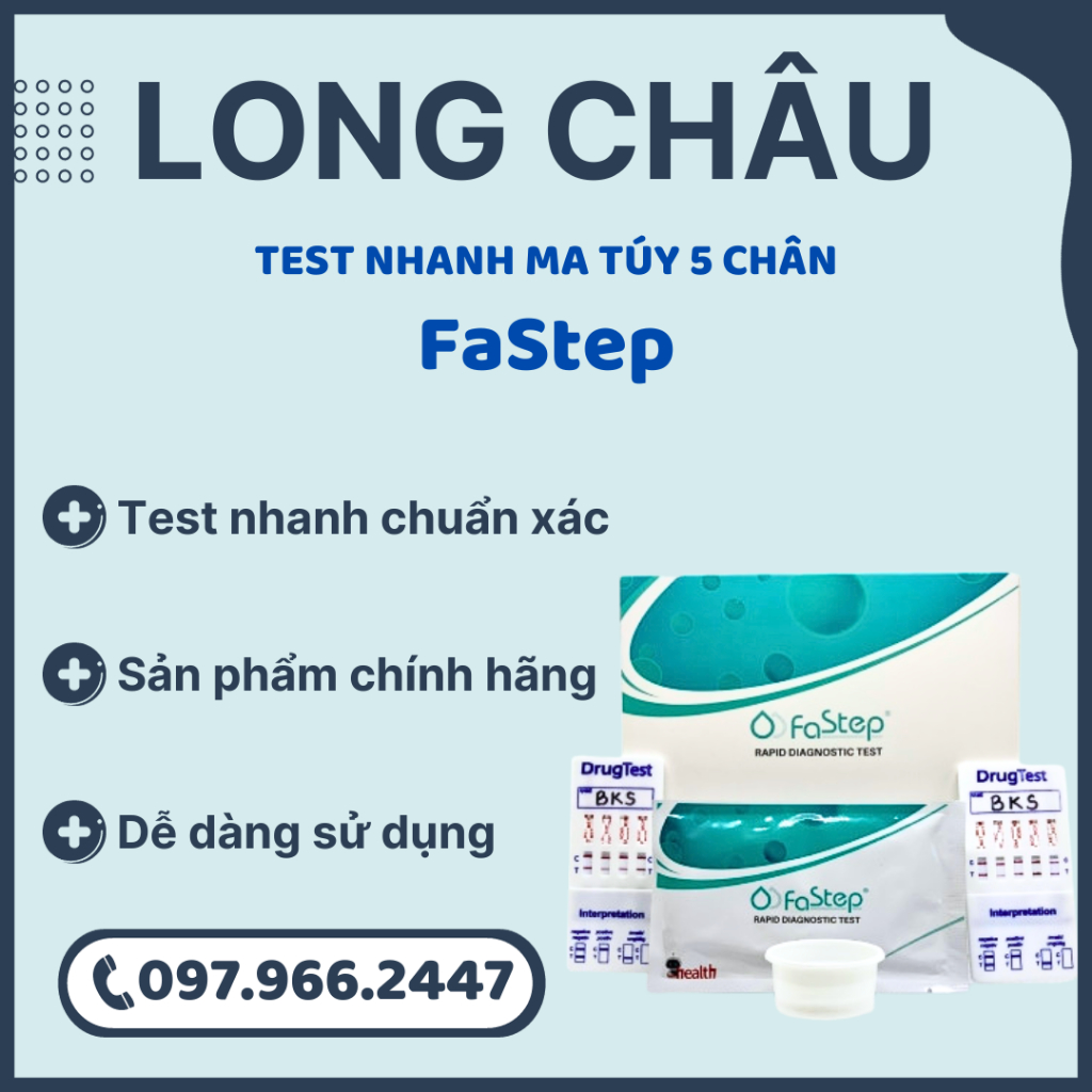 Que test thử ma túy 5 chân Fastep test nước tiểu tại nhà phát hiện ma ...
