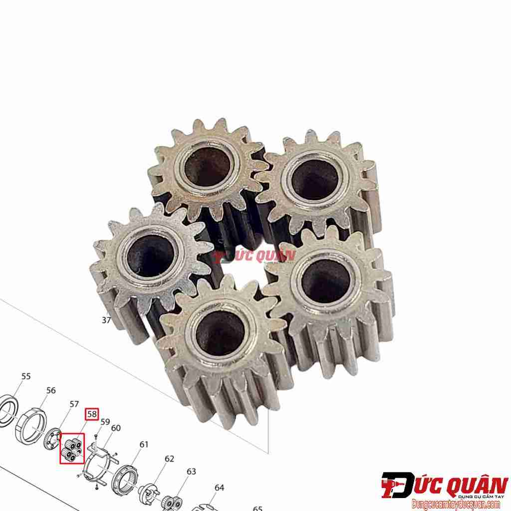 Bộ 5 bánh nhong máy TD141/DTP141/TP131 Makita 227320-9 | Shopee Việt Nam