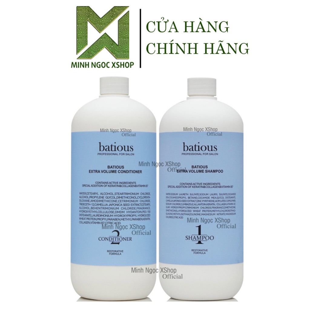 Dầu gội xả tăng phồng Batious Extra Volume xanh 960ML | Shopee Việt Nam