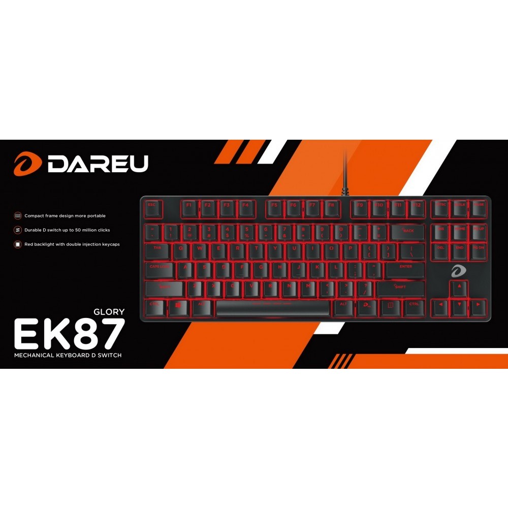 Bàn phím cơ Dareu EK87 Multiled Đen Black ( Còn BHH 15 tháng ...