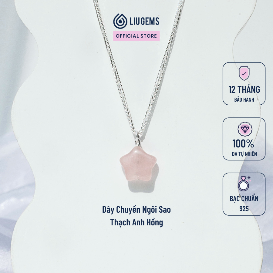 Dây Chuyền Bạc Nữ 925 Liugems Ngôi Sao Đá Phong Thuỷ Xinh Xắn, Dễ ...