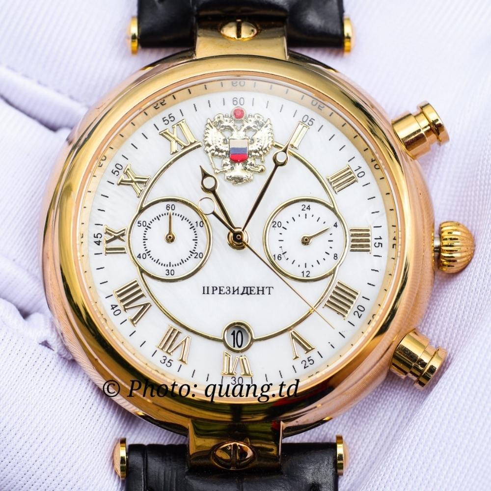 Đồng hồ cơ nam Poljot President chronograph, máy cơ automatic, chữ kí ...