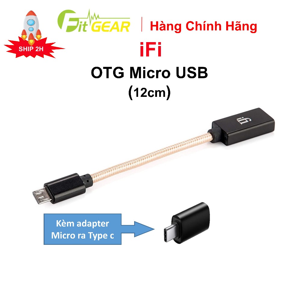 Dây iFi OTG Micro USB kèm adapter ra Type C | Shopee Việt Nam
