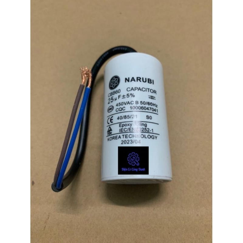 Tụ nhựa CBB60 450VAC Narubi 25uf | Shopee Việt Nam