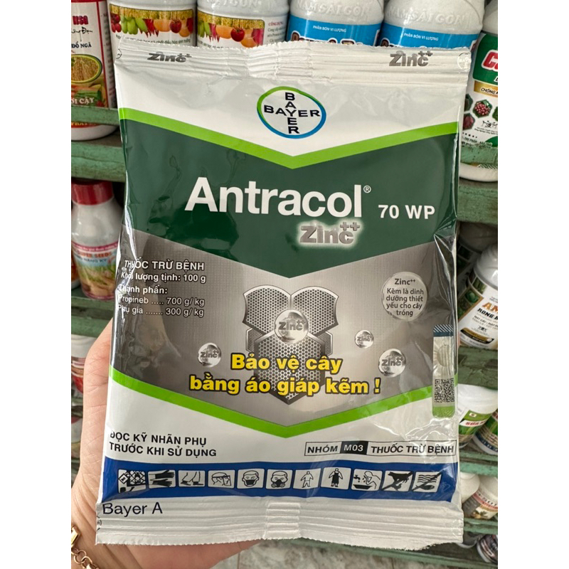 ANTRACOL 70WP gói 100g chuyên bảo vệ cây trồng, đặc tri các bênh gây ...