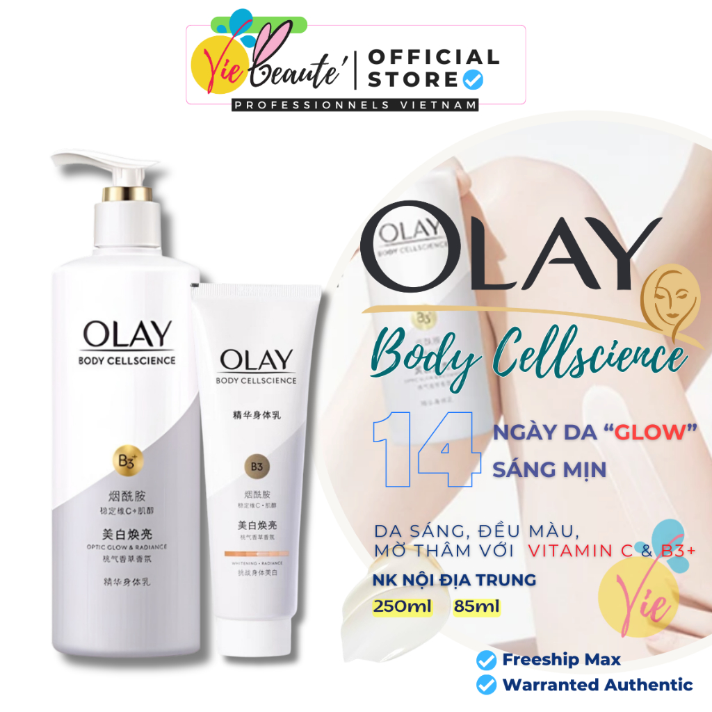 Sữa Dưỡng Thể OLAY Body B3 Vitamin C Optic Glow Radiance - Dưỡng Thể ...