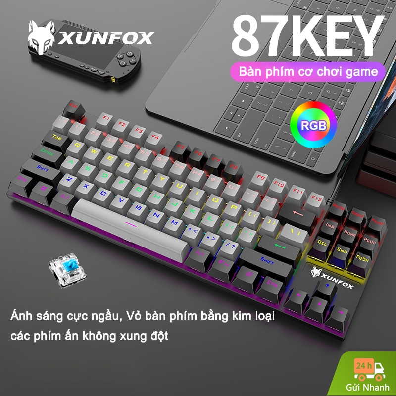 Bàn Phím Cơ K80 Thích Hợp Cho Máy Tính Để Bàn Laptop Đèn RGB Có Dây Kết ...