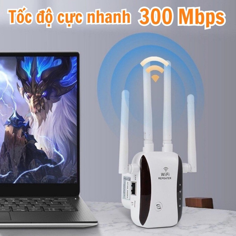 BỘ KÍCH SÓNG WIFI 4 râu WIRELESS 300Mbps không dây cực mạnh, cục thu ...