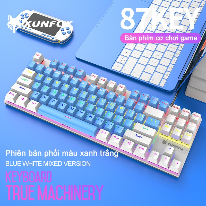 Bàn Phím Cơ K80 Thích Hợp Cho Máy Tính Để Bàn Laptop Đèn RGB Có Dây Kết ...