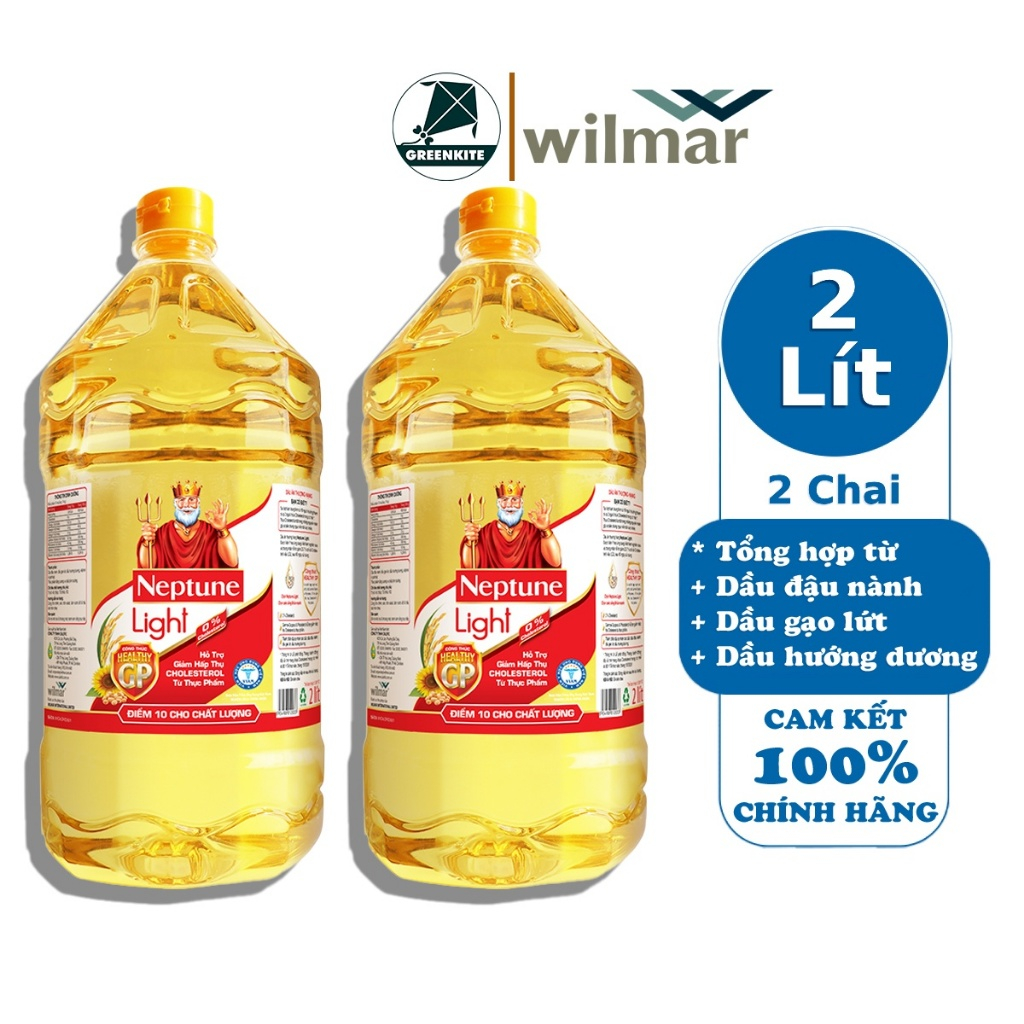 [Combo 2] Dầu ăn thượng hạng nhãn hiệu Neptune Light 2L | Shopee Việt Nam