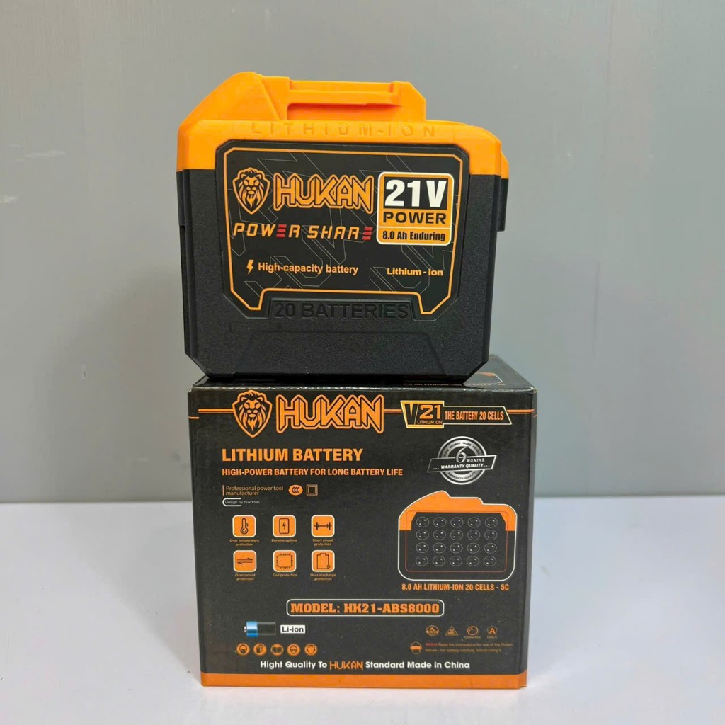 Pin Hukan 20 cell 8A Tặng sạc bàn và đèn tròn | Shopee Việt Nam