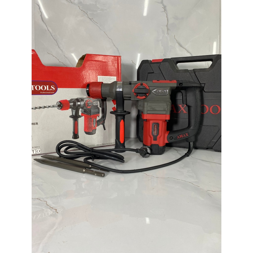 Máy khoan đục bê tông AMAX TOOLS 26-01, công suất lớn 1100w, bảo hành 6 ...