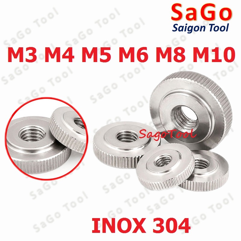 Núm vặn ren tròn inox 304 size M3 M4 M5 M6 M8 M10 loại tốt | Shopee Việt Nam