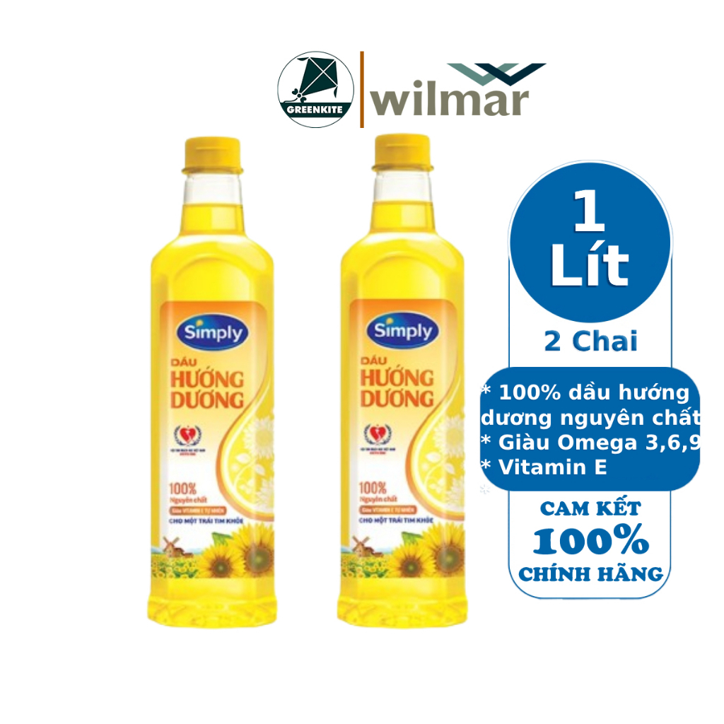 [Combo 2 Chai] Dầu ăn Simply Hướng Dương 1l | Shopee Việt Nam