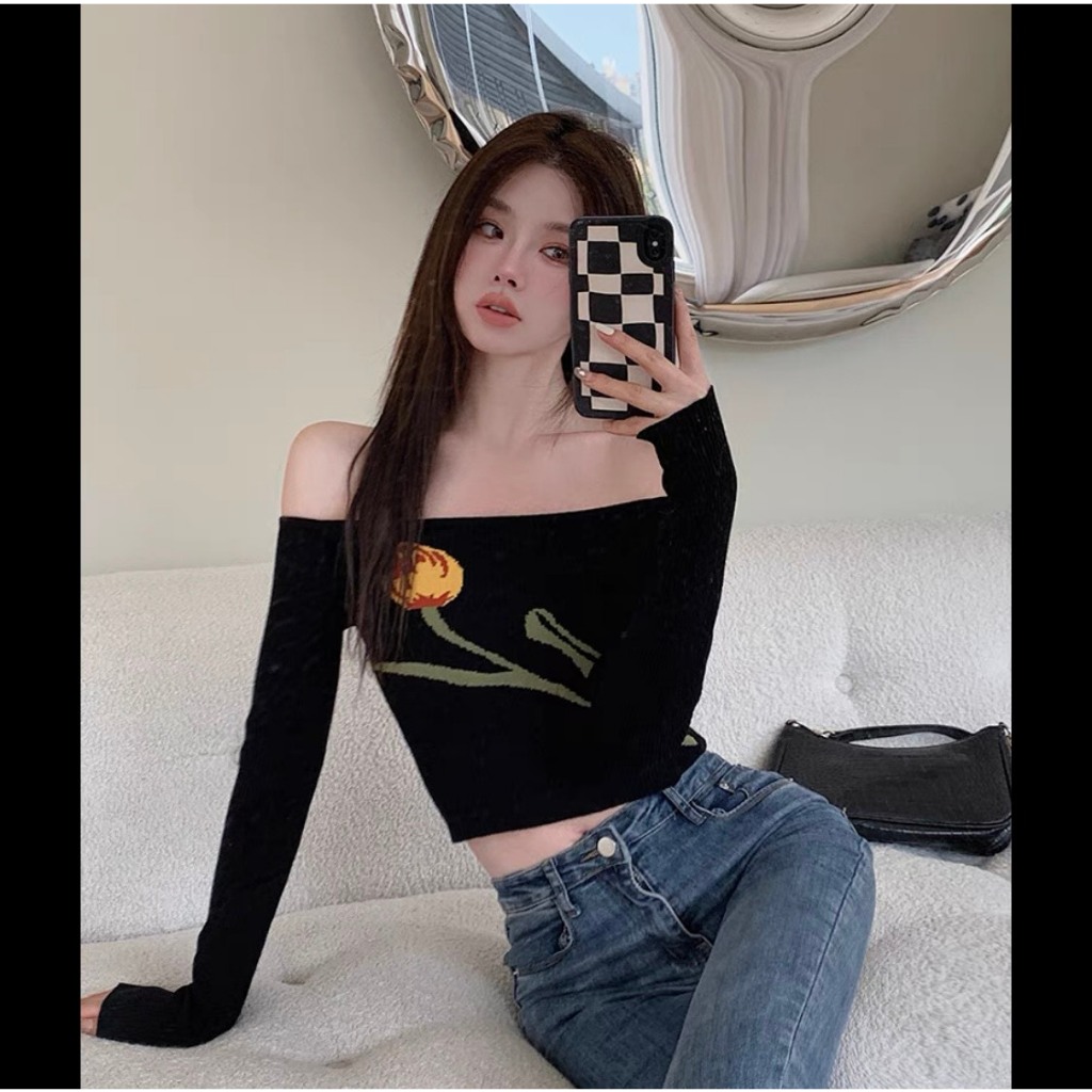 Áo Thun Cổ Tròn Lệch Vai Xoắn Eo Tôn Dáng Nhiều Màu Ulzzang | Shopee Việt Nam