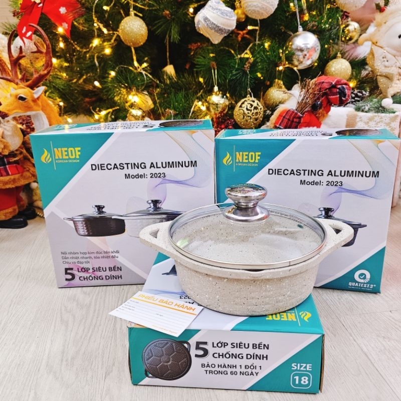 NỒI ĐÚC VÂN ĐÁ LIỀN KHỐI 5 LỚP NEOF CÔNG NGHỆ HÀN QUỐC CAO CẤP [ SHOP ...